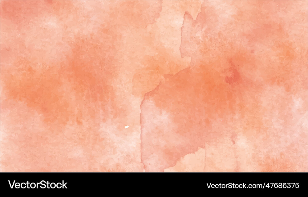 Abstract orange watercolor backgroundhand painted Vector Image