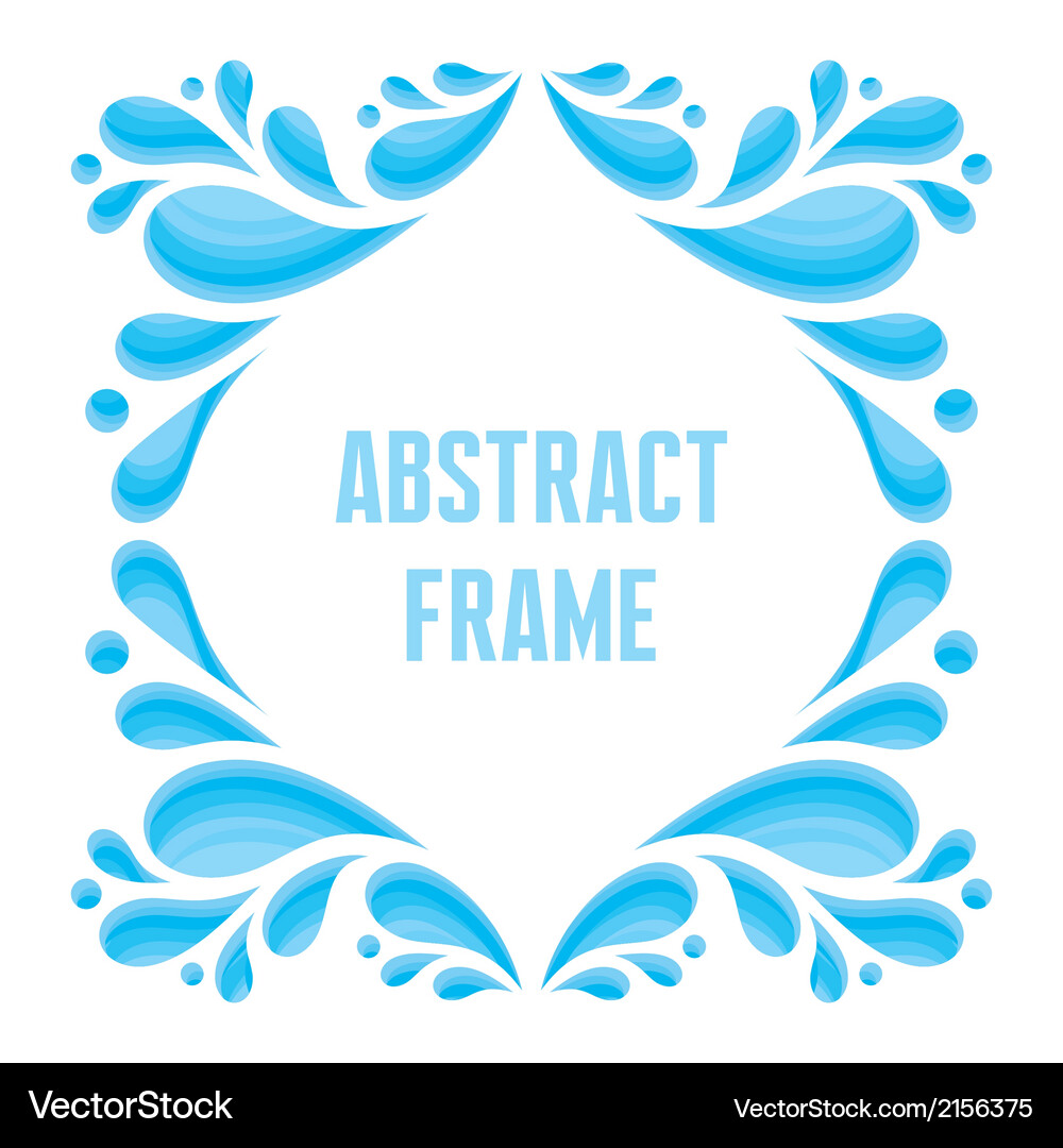 Abstract Water Drop Frame Royalty Free Vector Image
