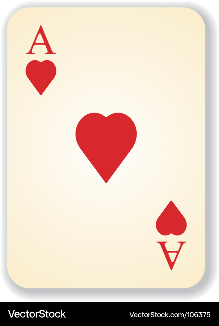 Ace of hearts Royalty Free Vector Image - VectorStock