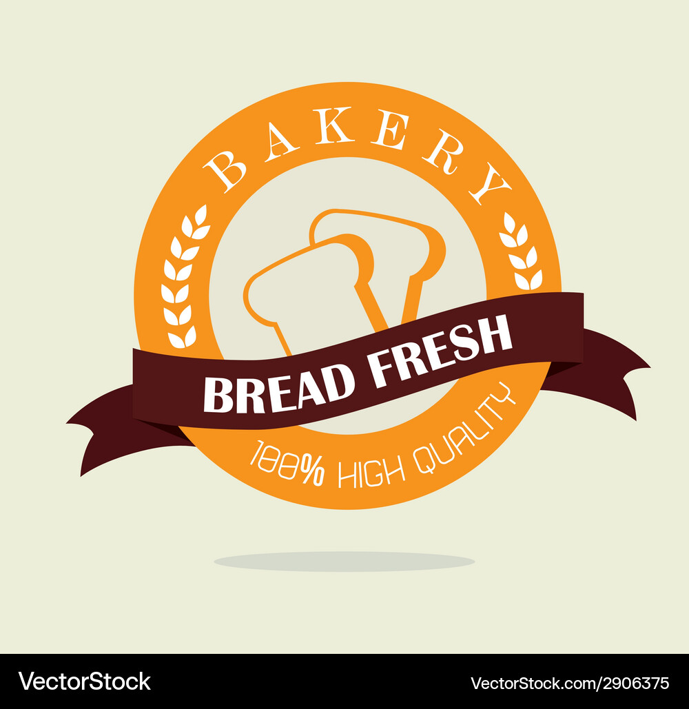 Bakery design over beige background Royalty Free Vector