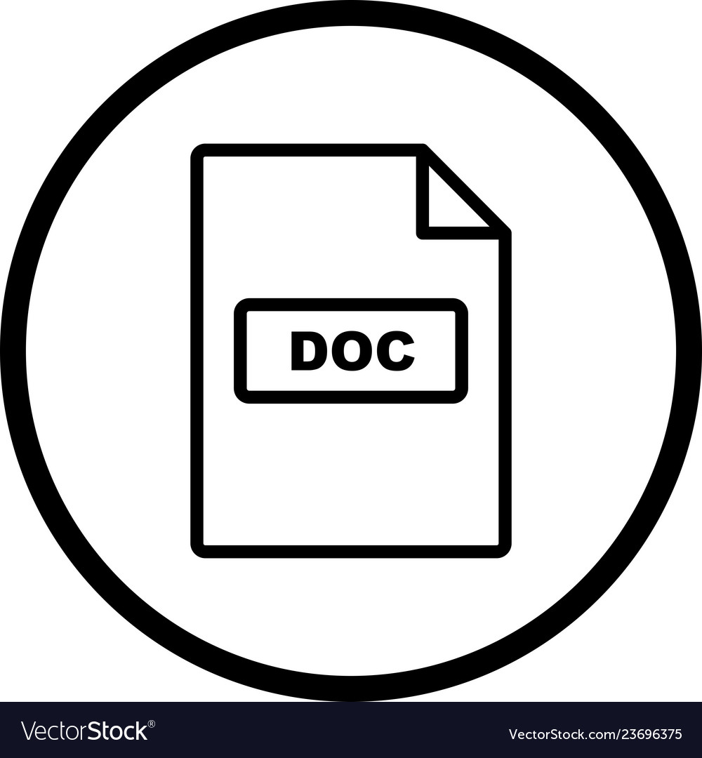 Doc icon Royalty Free Vector Image - VectorStock