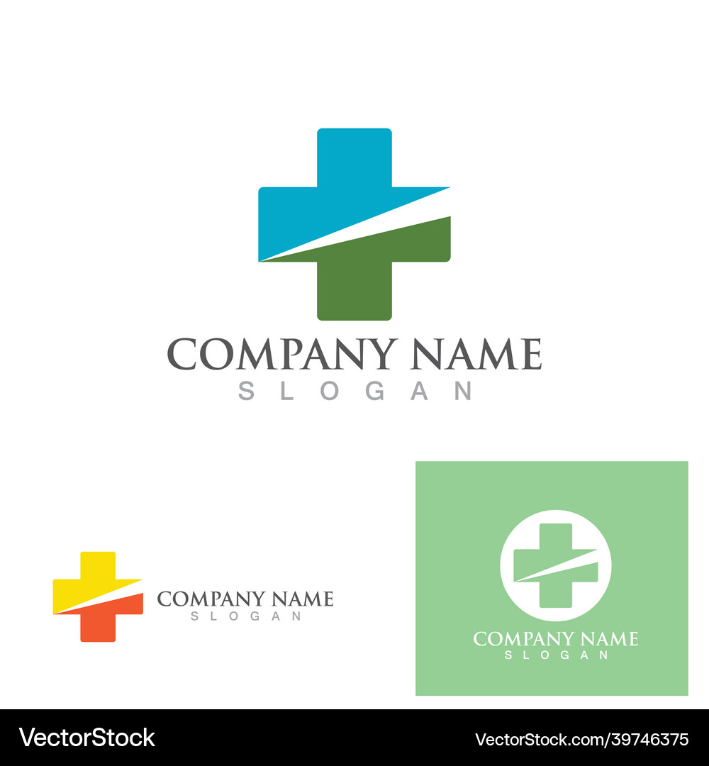 Hospital logo symbol template Royalty Free Vector Image