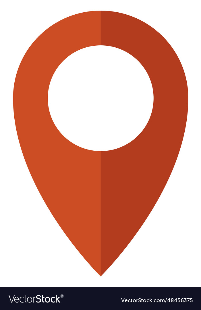 Red destination point symbol geo pin sign Vector Image