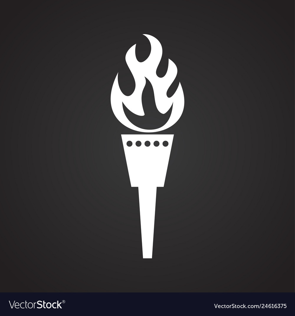 Torch icon on background for graphic and web Vector Image