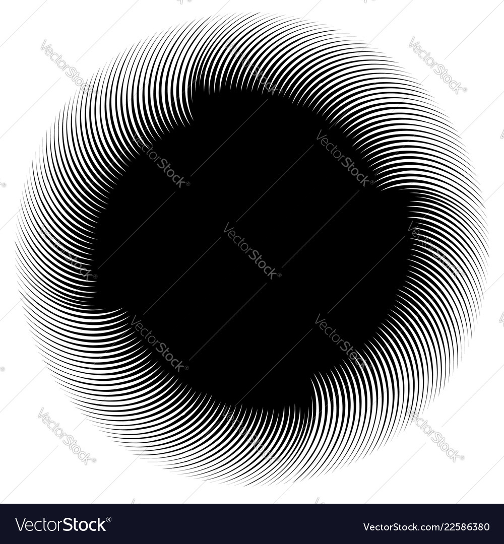Abstract monochrome spirally spiral element Vector Image