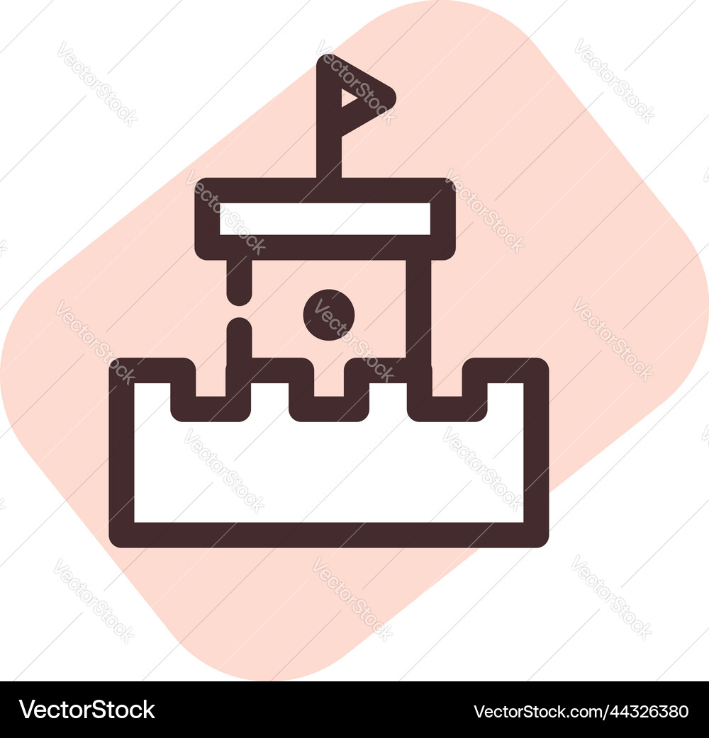 Baby sandcastle on a white background Royalty Free Vector
