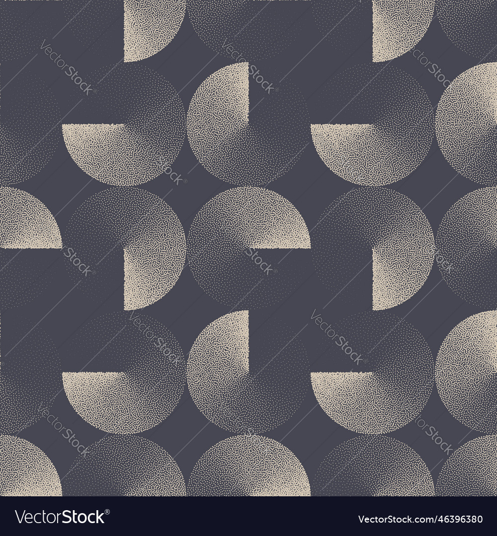 Circles clockwise gradient seamless pattern dot Vector Image