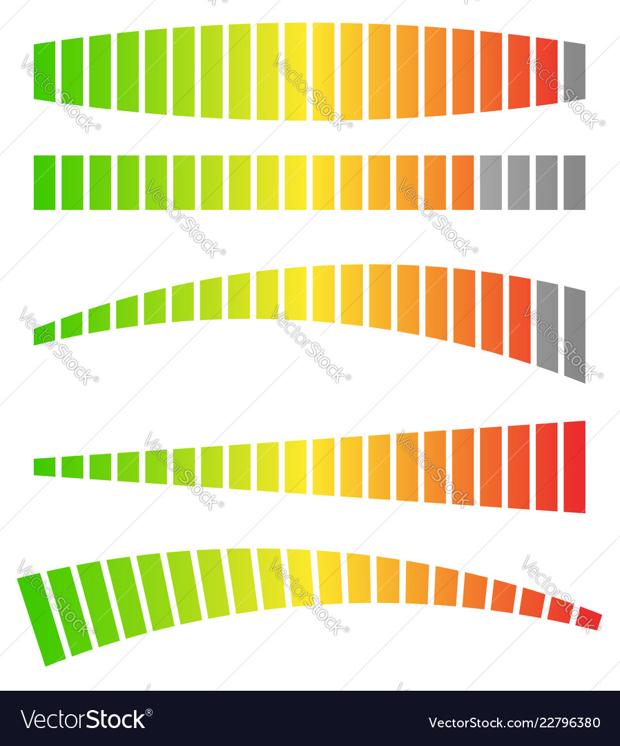Colored progress bars strength indicators Vector Image