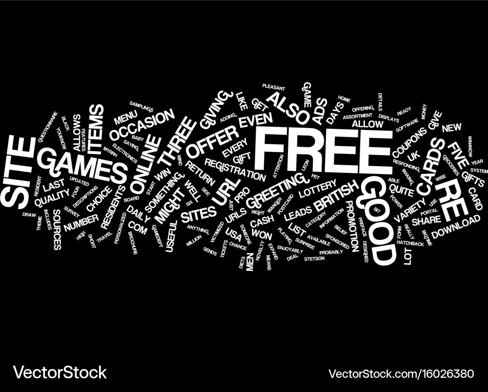 Free gifts text background word cloud concept Vector Image