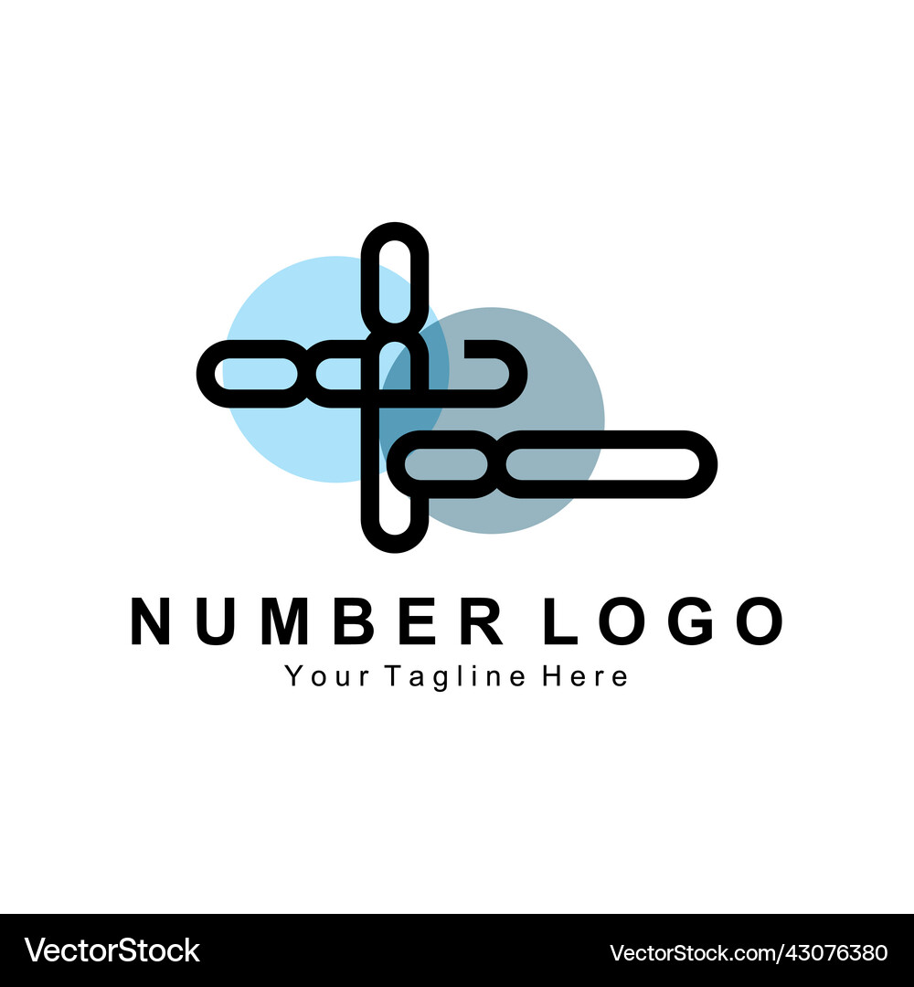 Number 8 eight logo design premium icon Royalty Free Vector