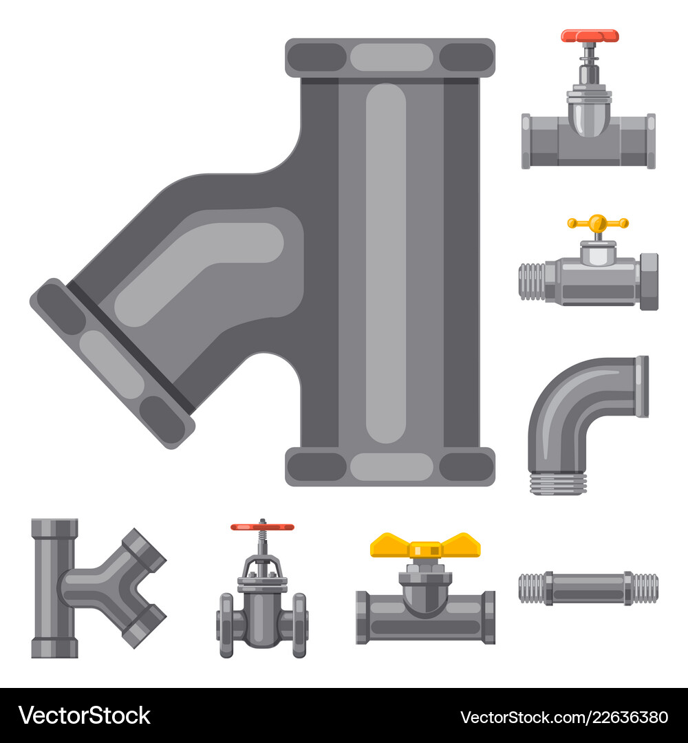 Pipe and tube sign set Royalty Free Vector Image
