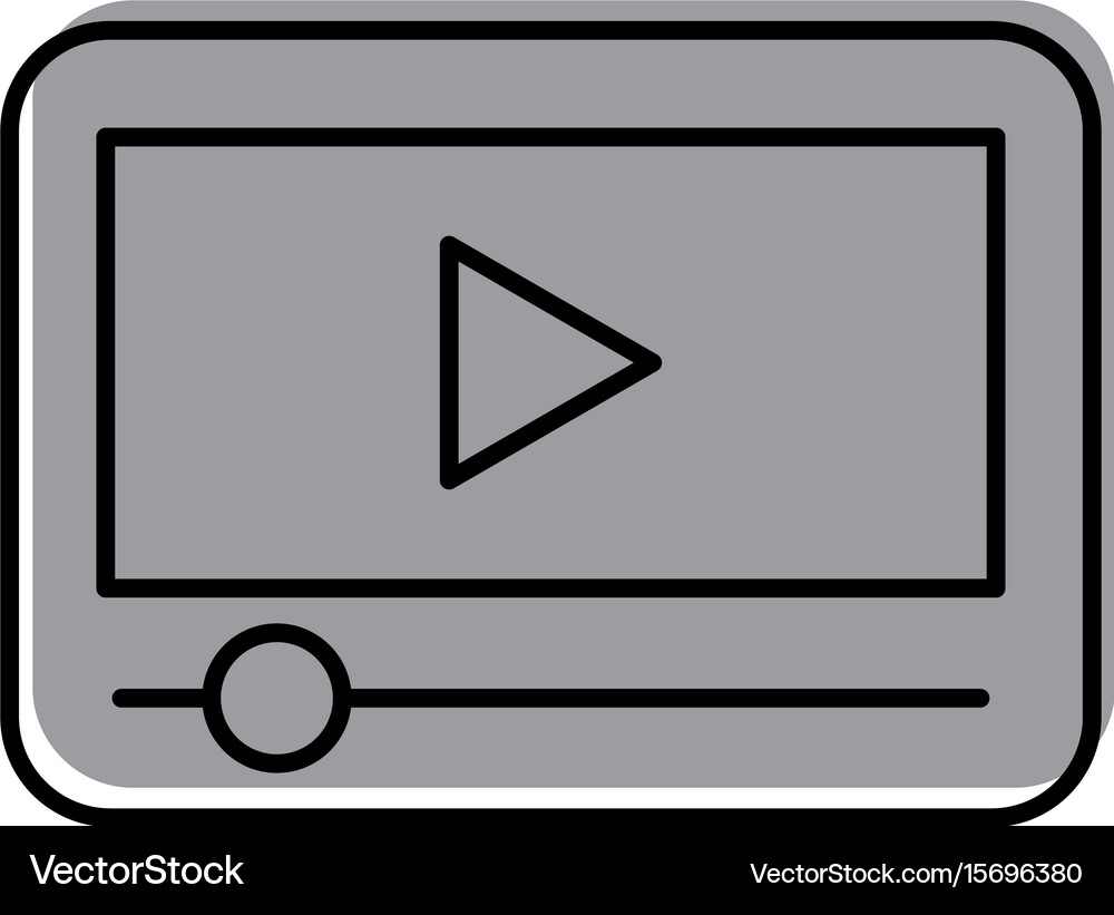 Video player device icon Royalty Free Vector Image