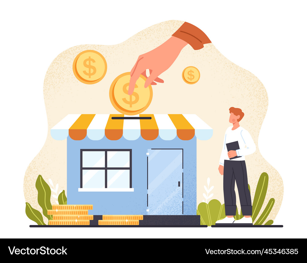 Businessman receiving money Royalty Free Vector Image