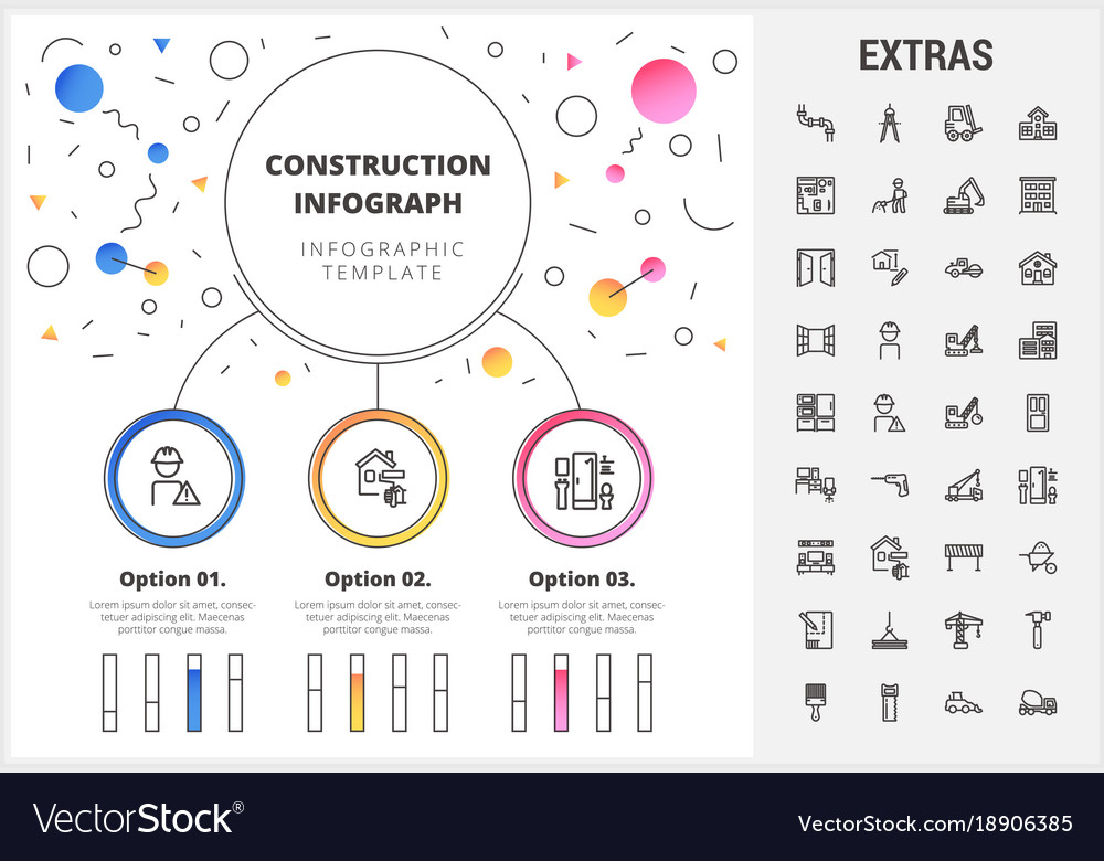 Construction infographic template and elements Vector Image