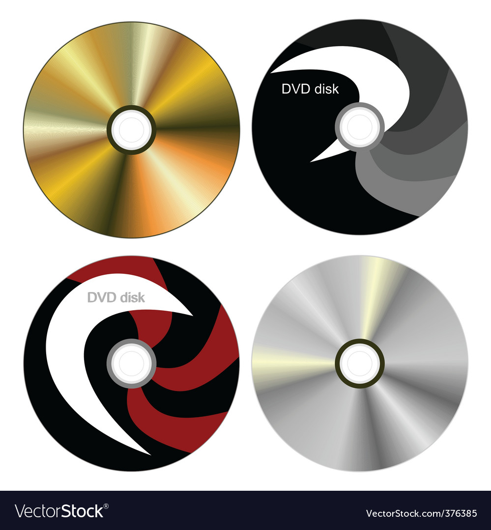 Dvd disk with both side Royalty Free Vector Image