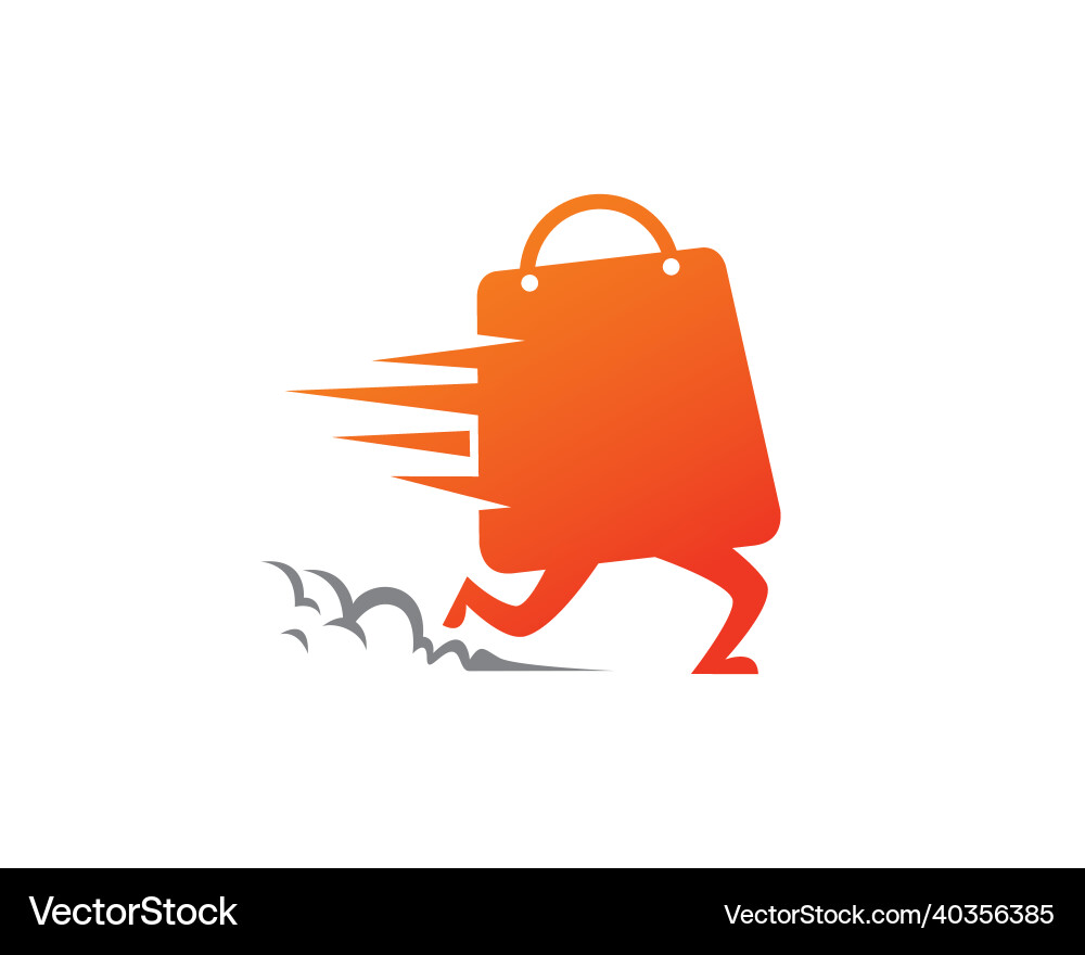 Fast shop logo template icon symbol Royalty Free Vector