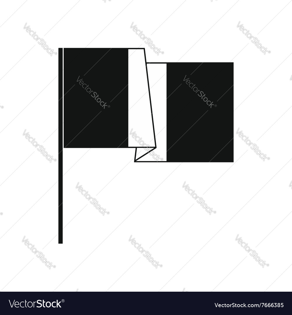 Flag icon simple style Royalty Free Vector Image