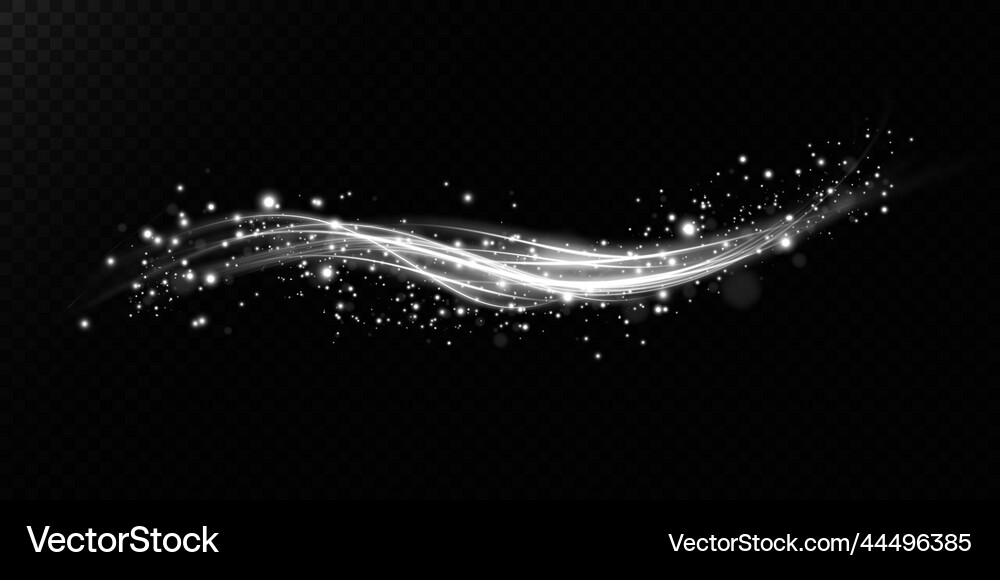 Luminous white lines of speed light glowing Vector Image