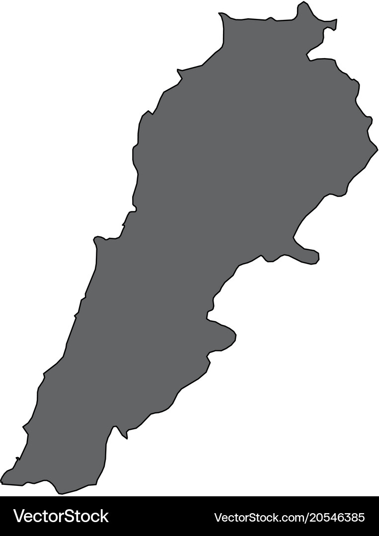 Map of lebanon Royalty Free Vector Image - VectorStock