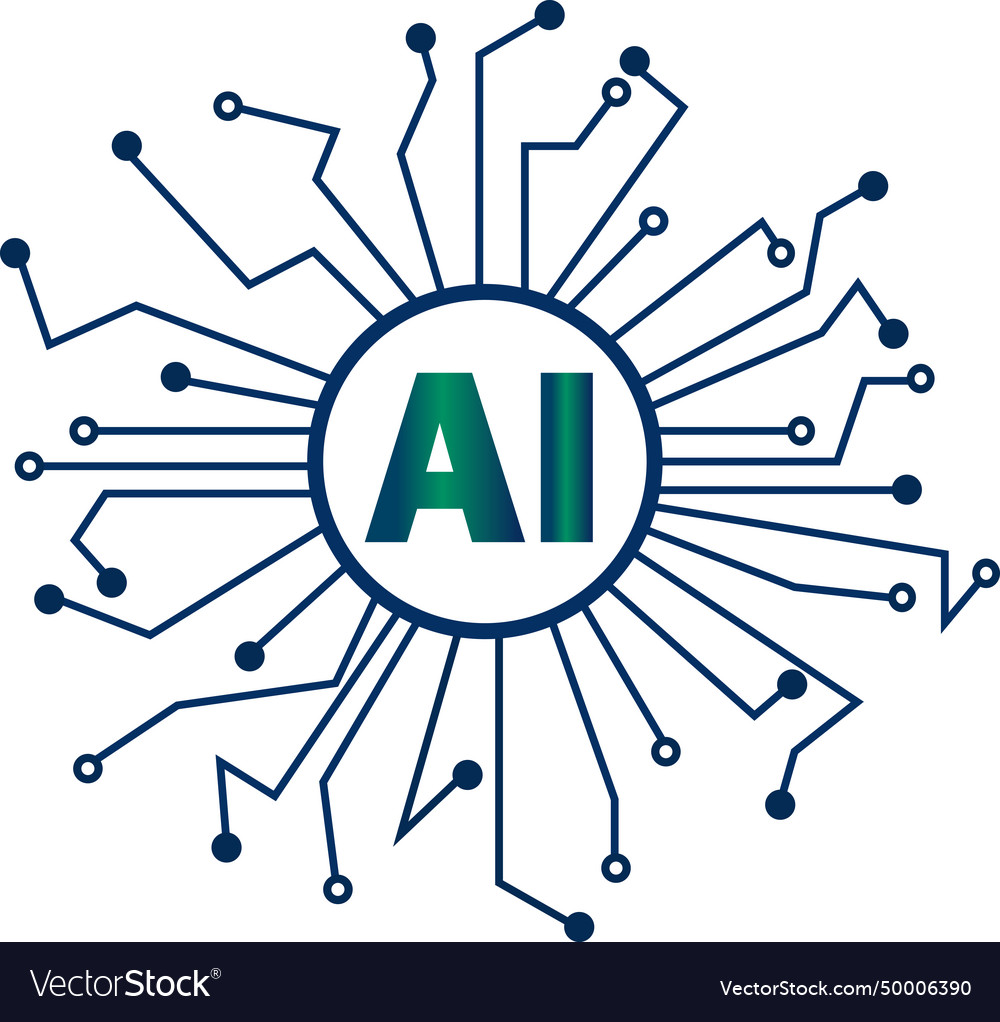 Ai technology artificial intelligence Royalty Free Vector