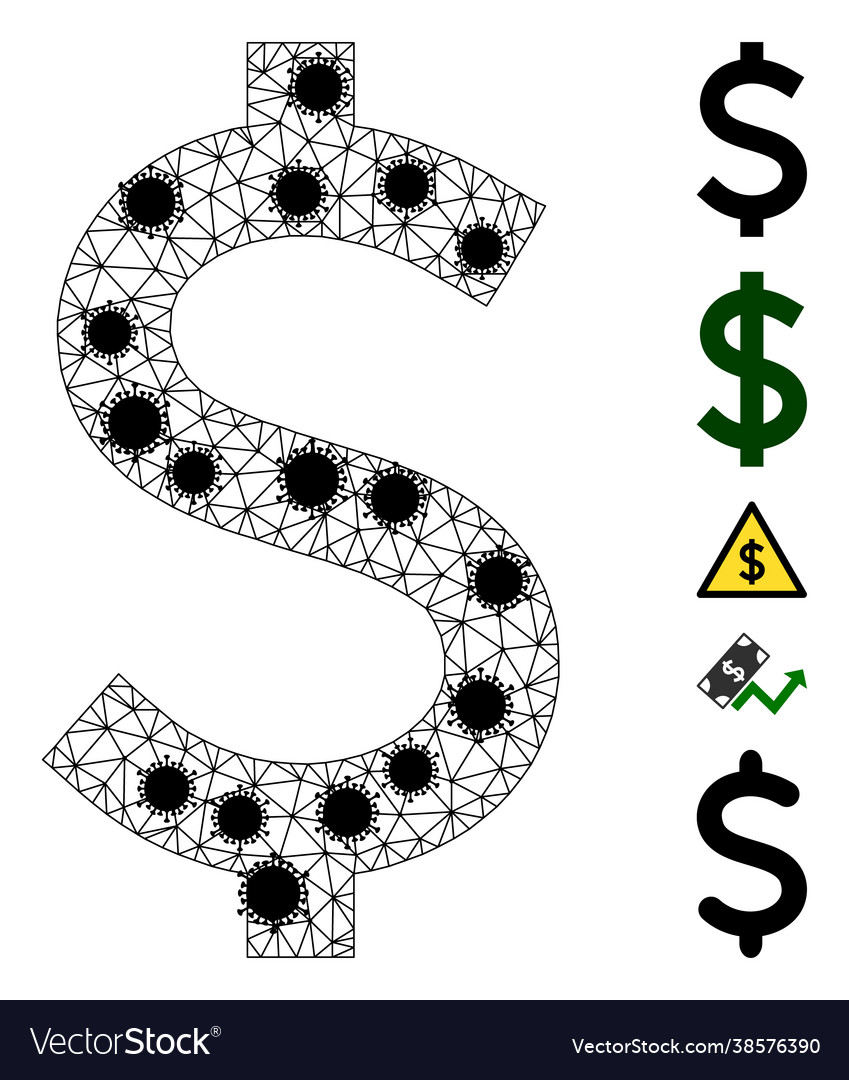 American dollar carcass mesh pictograph Royalty Free Vector American dollar carcass mesh pictograph Royalty Free Vector
