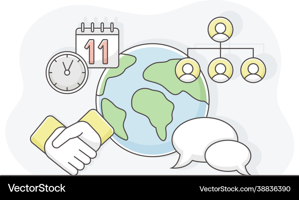 Business process and corporate service management Vector Image