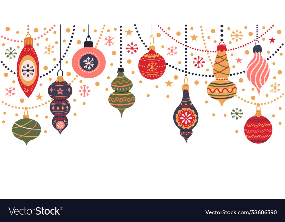 Christmas holidays decorations winter Royalty Free Vector