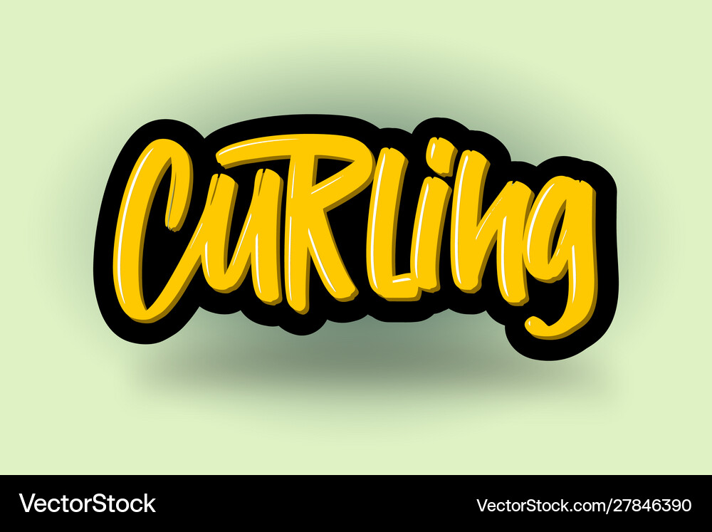 Curling hand drawn modern brush lettering Vector Image
