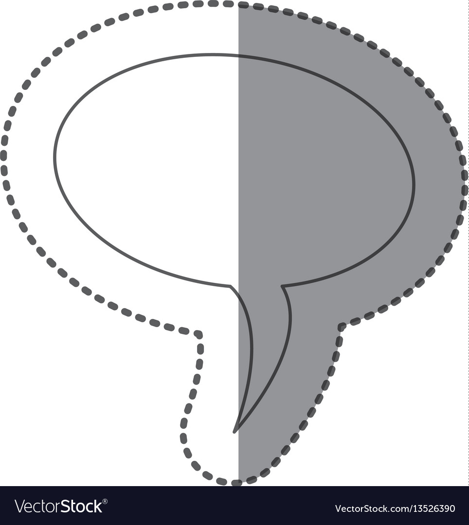 Figure round chat bubble icon Royalty Free Vector Image