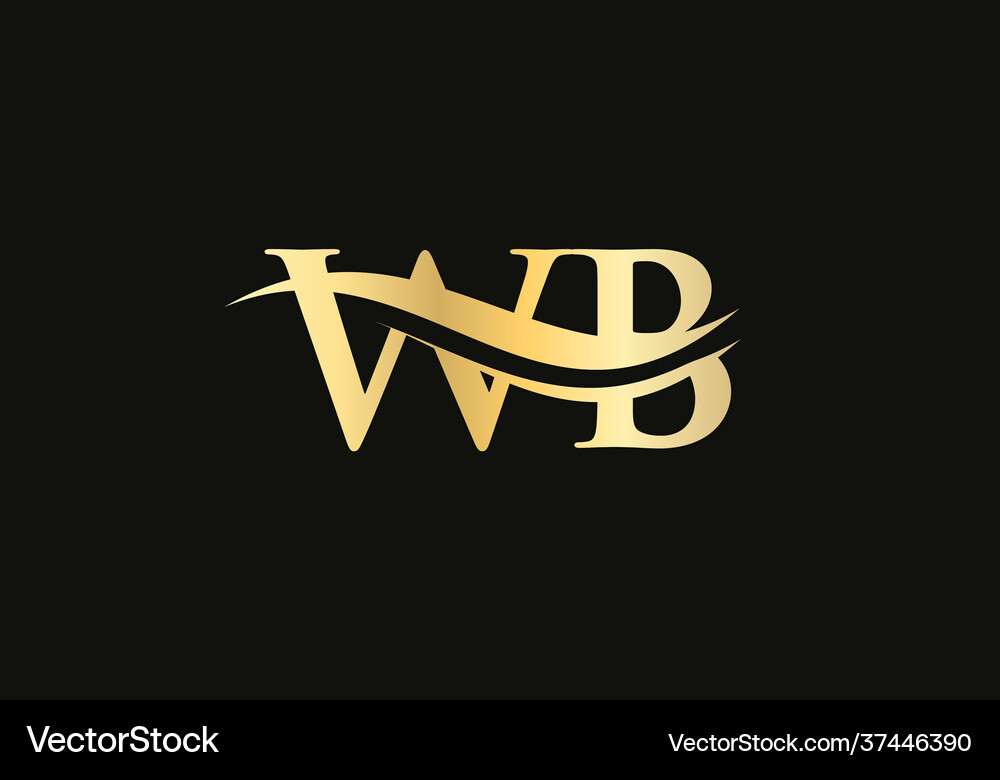Initial wb letter logo with creative modern style Vector Image