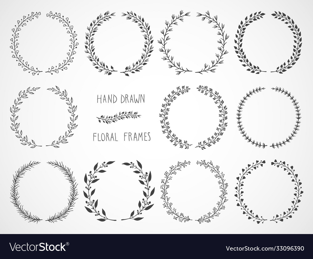 Round frames Royalty Free Vector Image - VectorStock