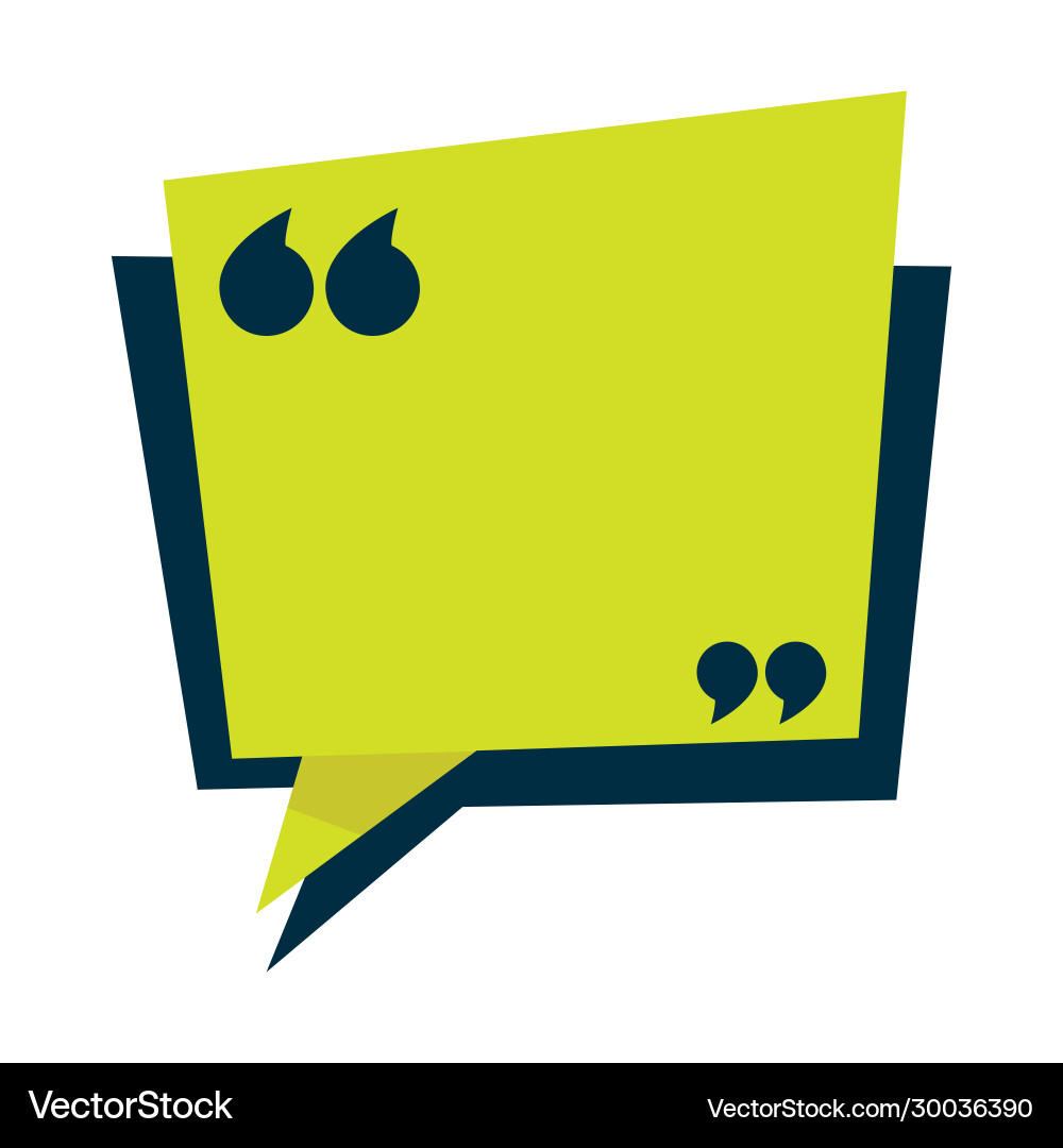 Speech bubble isolated icon quotation mark Vector Image