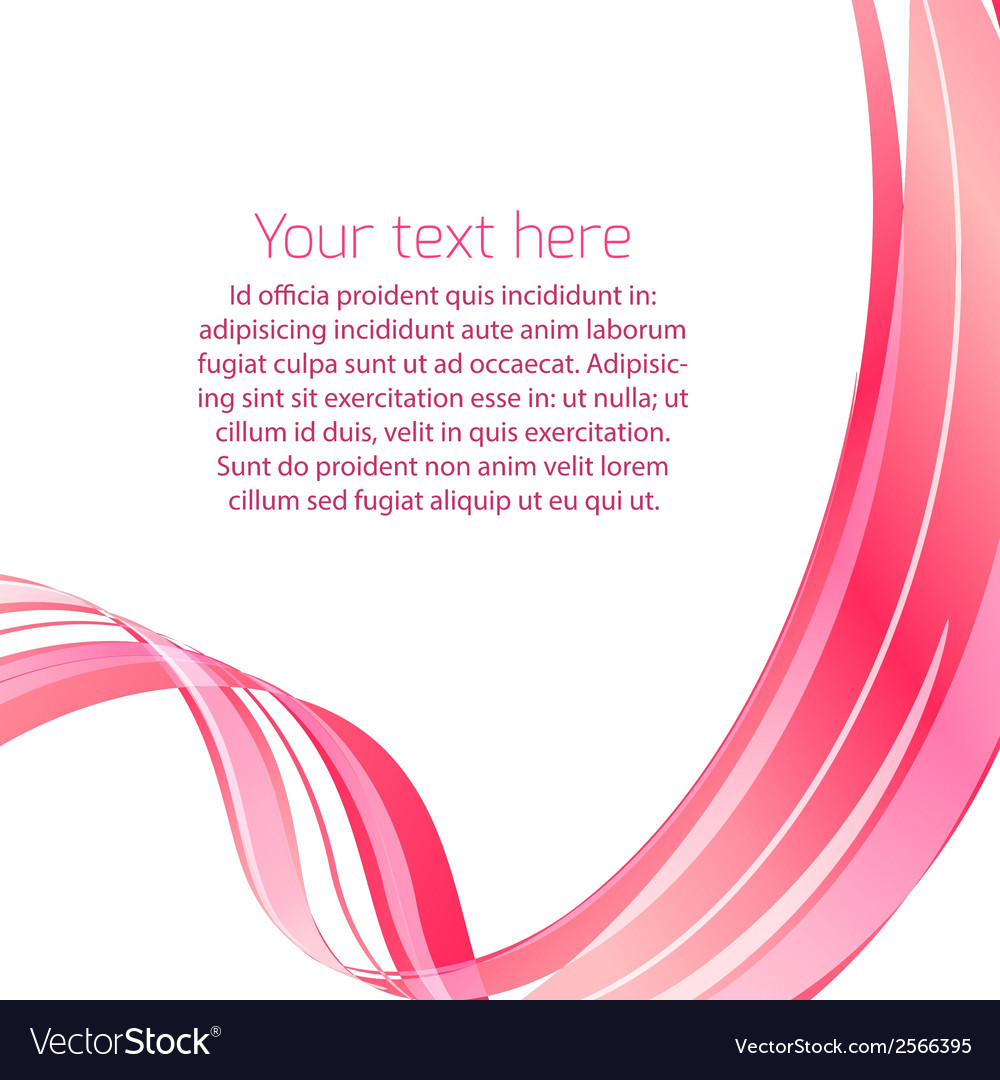 Abstract wavy background in pink Royalty Free Vector Image