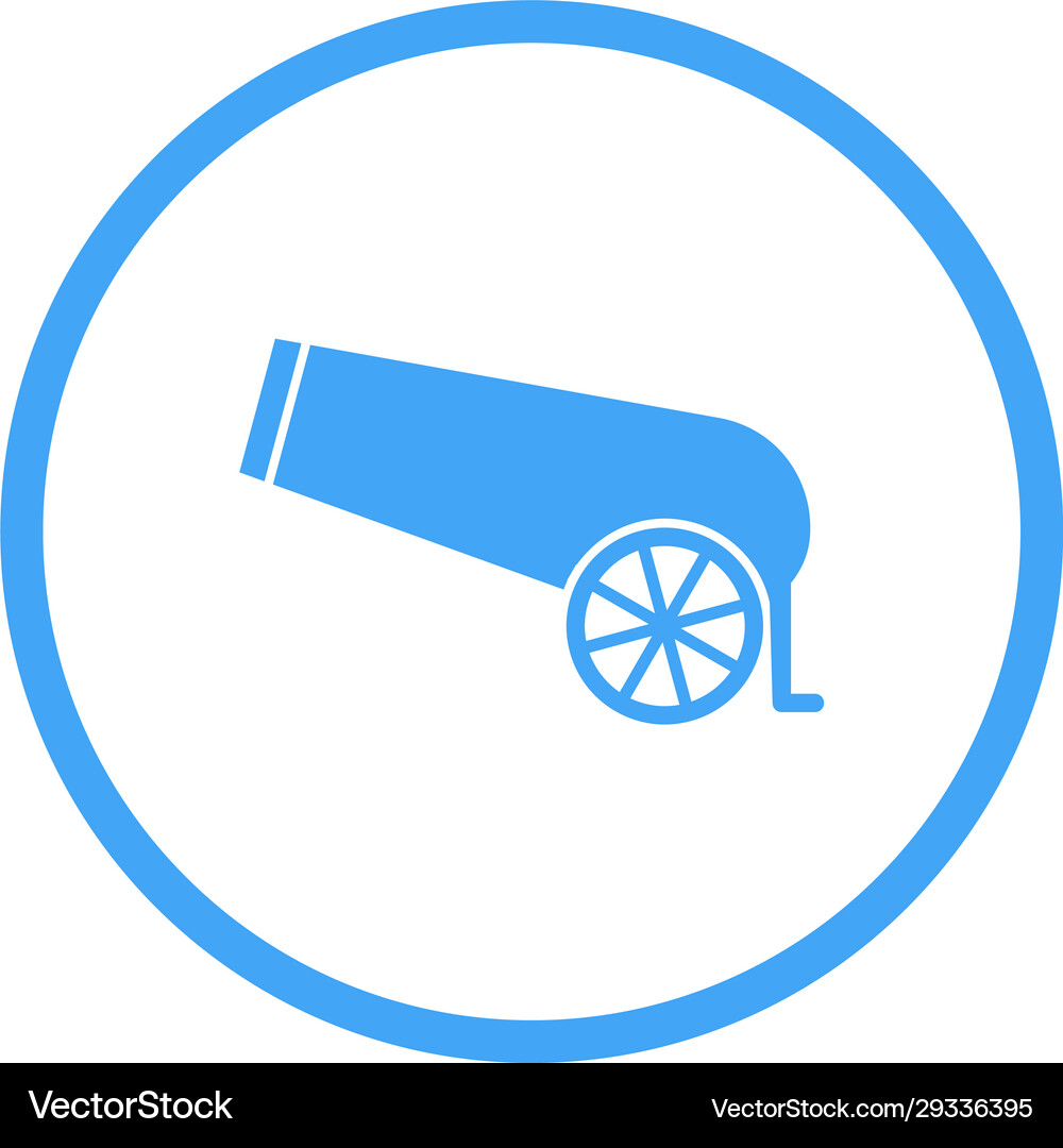 Beautiful cannon glyph icon Royalty Free Vector Image