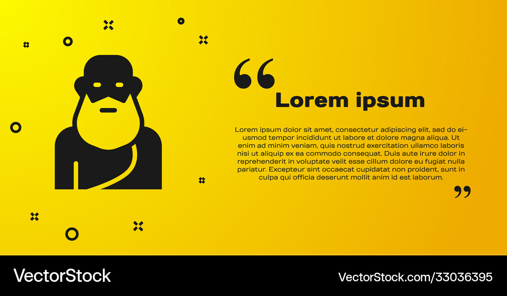 Black socrates icon isolated on yellow background Vector Image