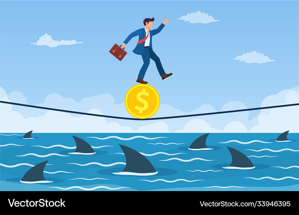 Financial and business risk Royalty Free Vector Image