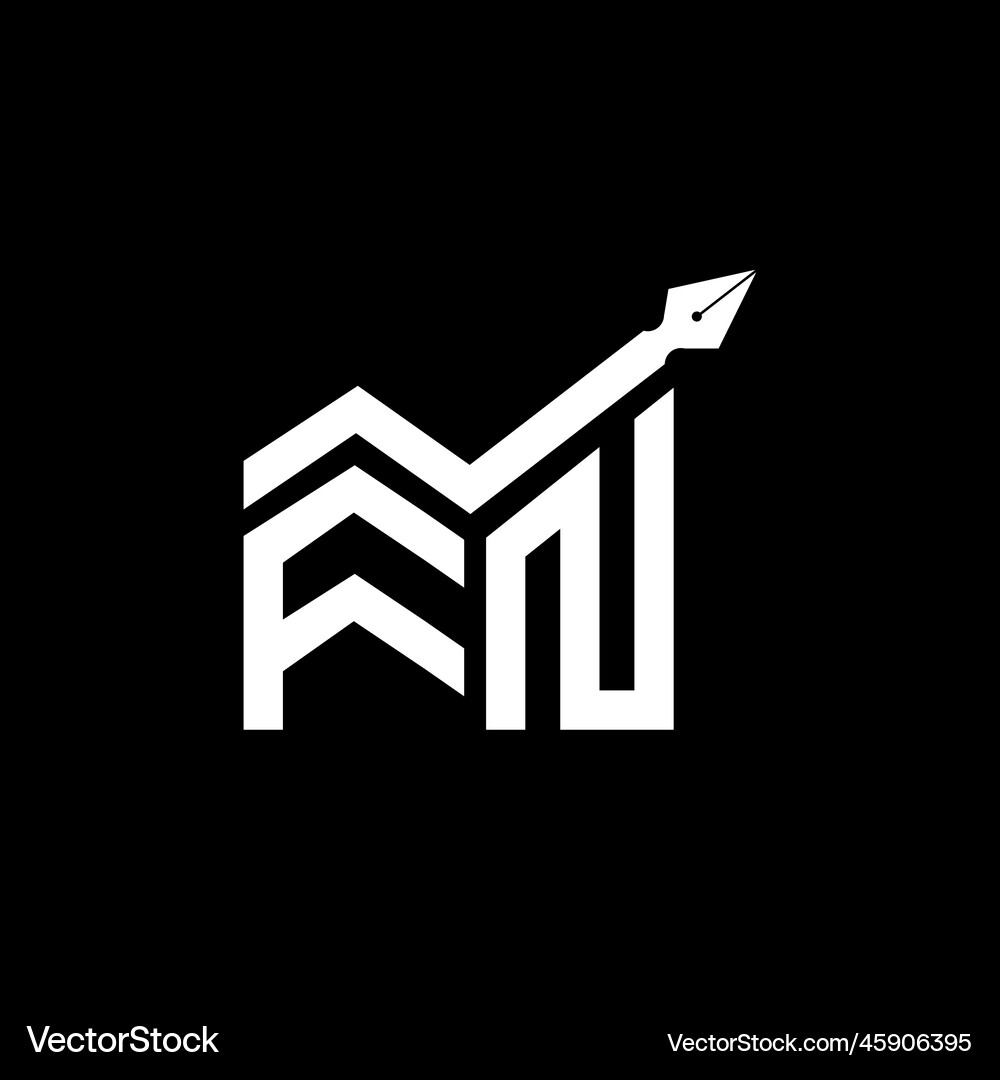 Fn letter logo creative design with graphic Vector Image