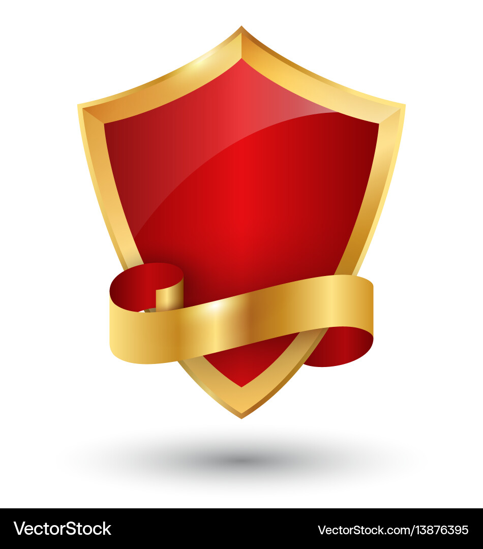 Golden premium quality red best label space Vector Image