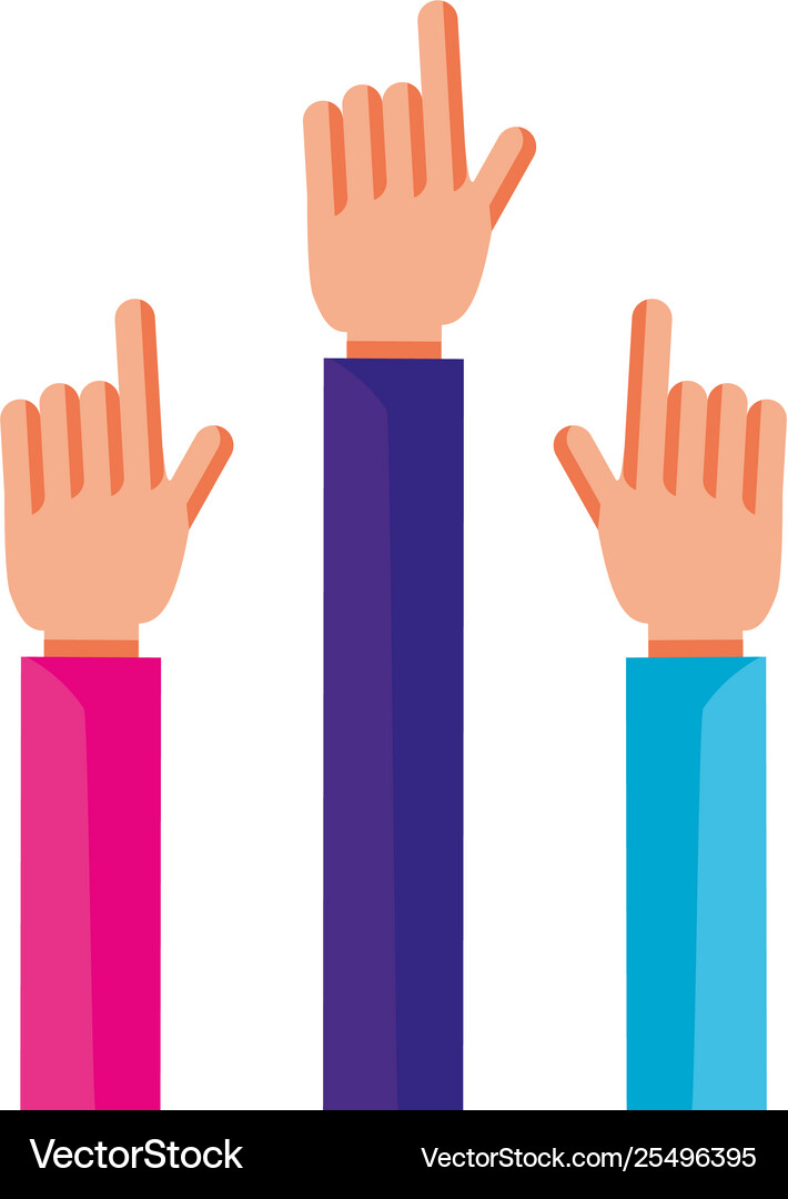 Hands humans index icons Royalty Free Vector Image