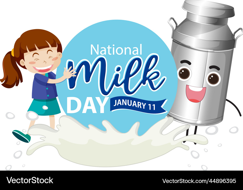National milk day january icon Royalty Free Vector Image