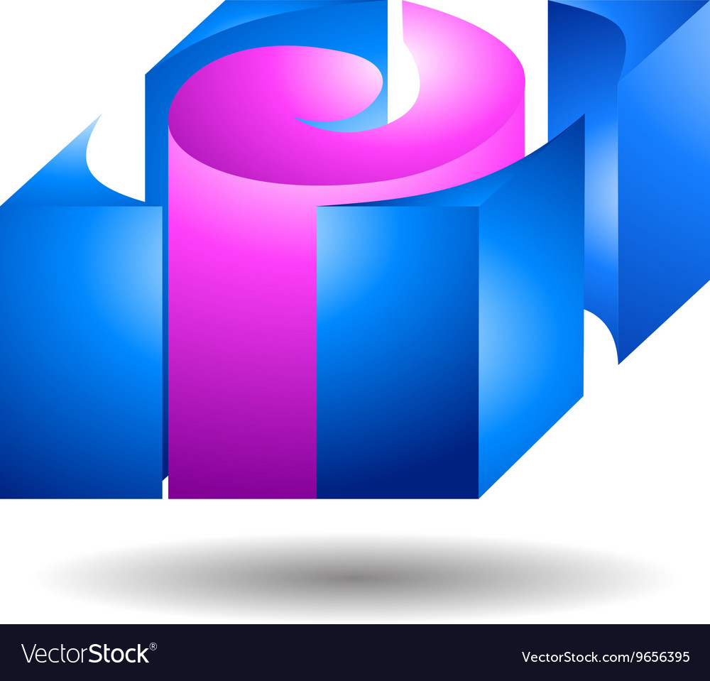 Solid block logo concept Royalty Free Vector Image