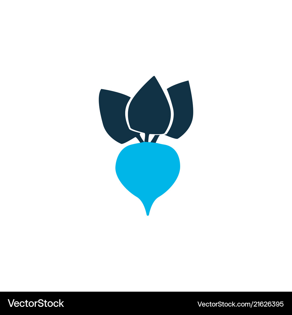 Turnip icon colored symbol premium quality Vector Image