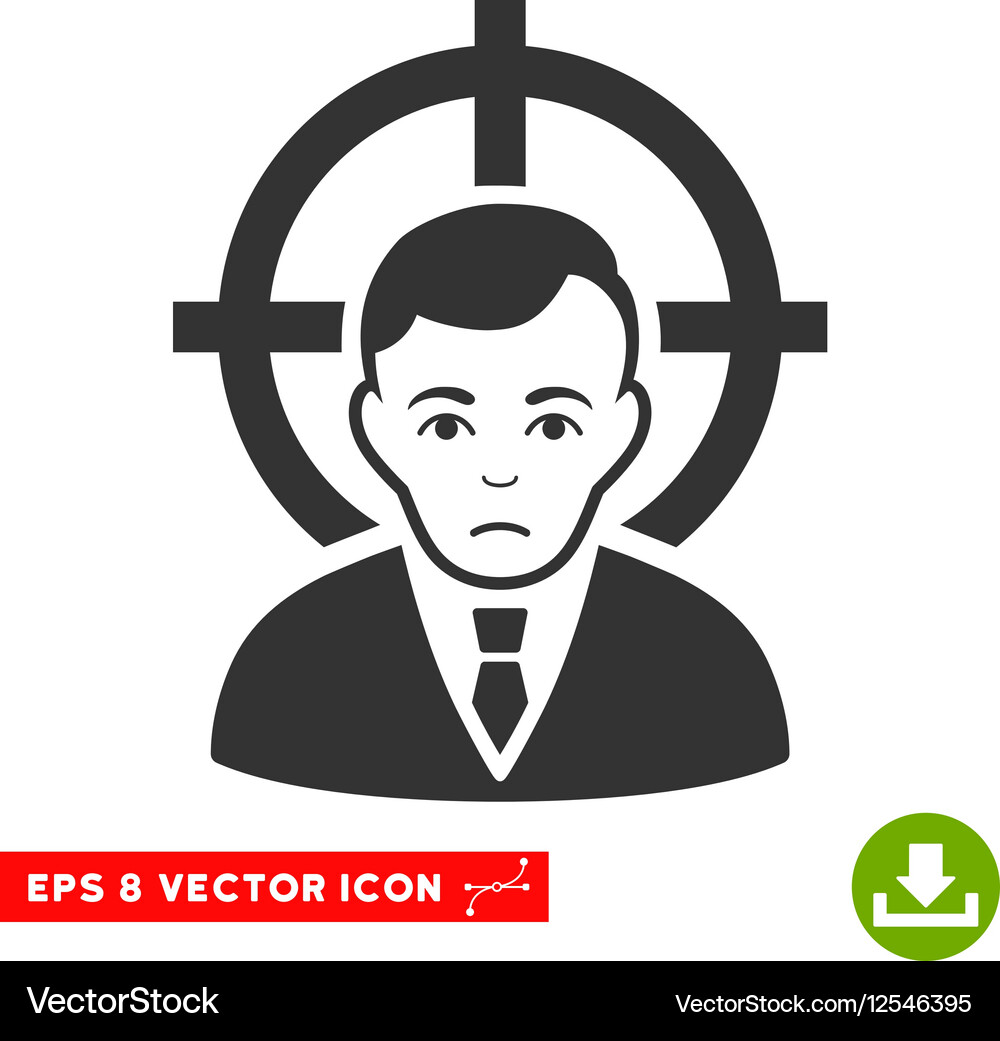 Victim businessman eps icon Royalty Free Vector Image