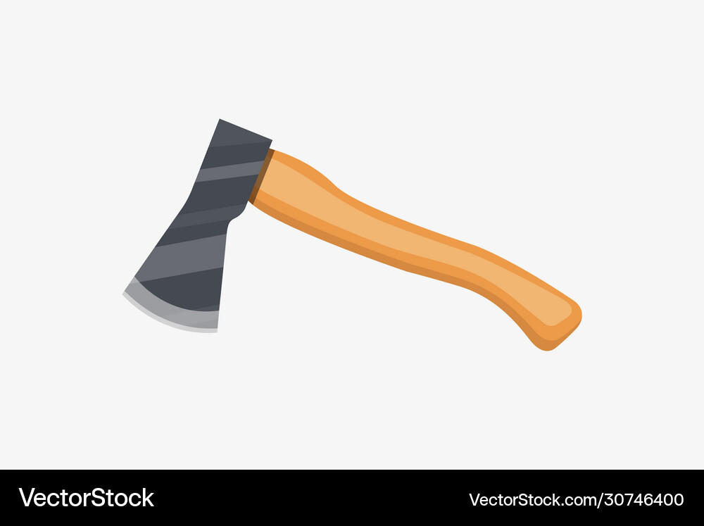 Ax in cartoon flat style isolated on white Vector Image