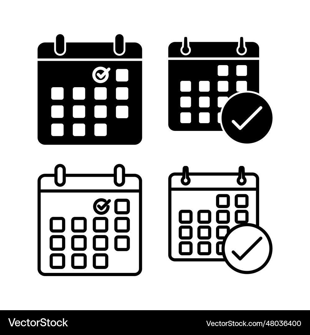 Calendar icon calender symbol Royalty Free Vector Image