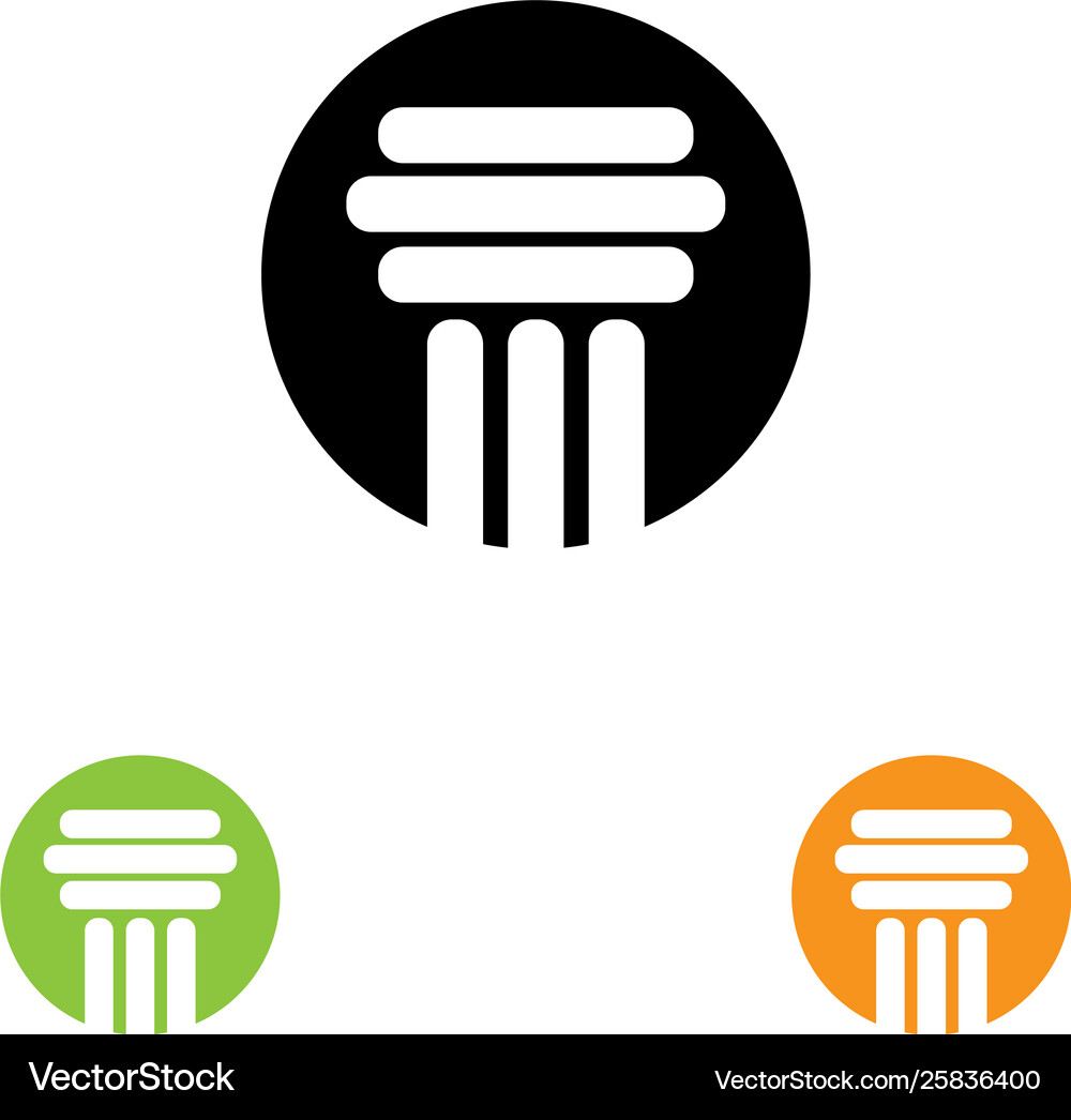 Column logo template Royalty Free Vector Image