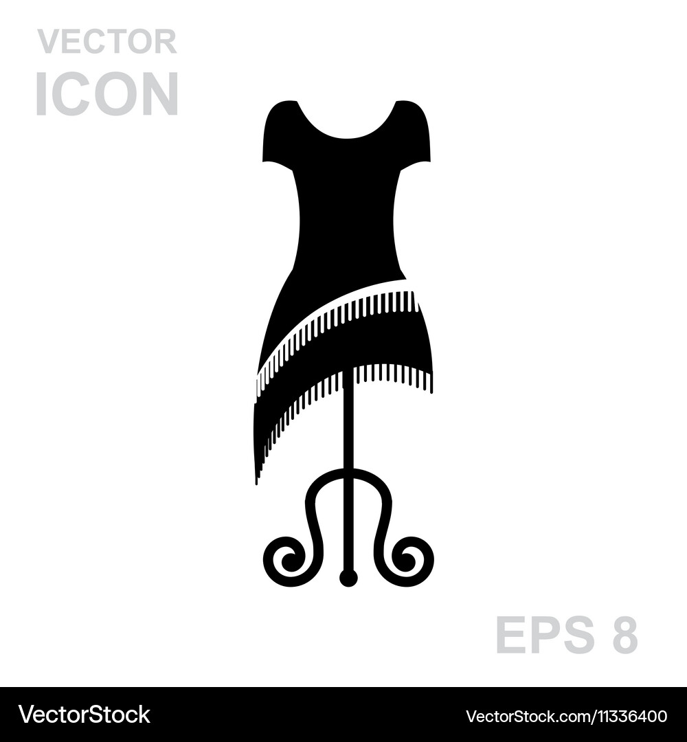 Dress on a hanger Royalty Free Vector Image - VectorStock