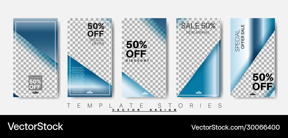 Editable story background template modern design Vector Image