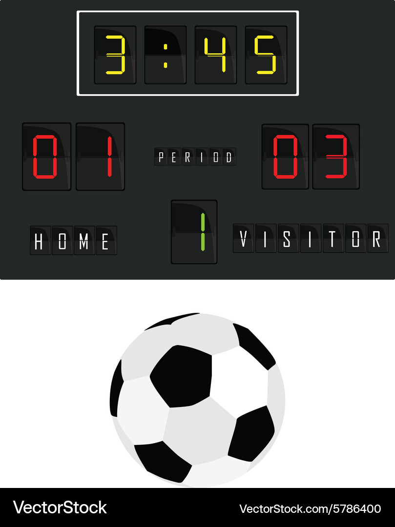 Football scoreboard Royalty Free Vector Image - VectorStock