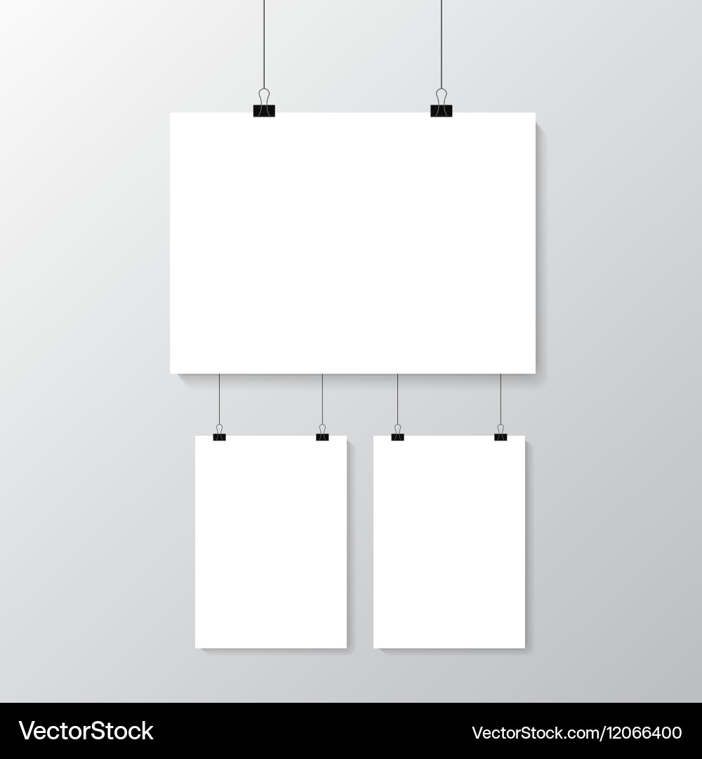 Grey wall with mock up Royalty Free Vector Image